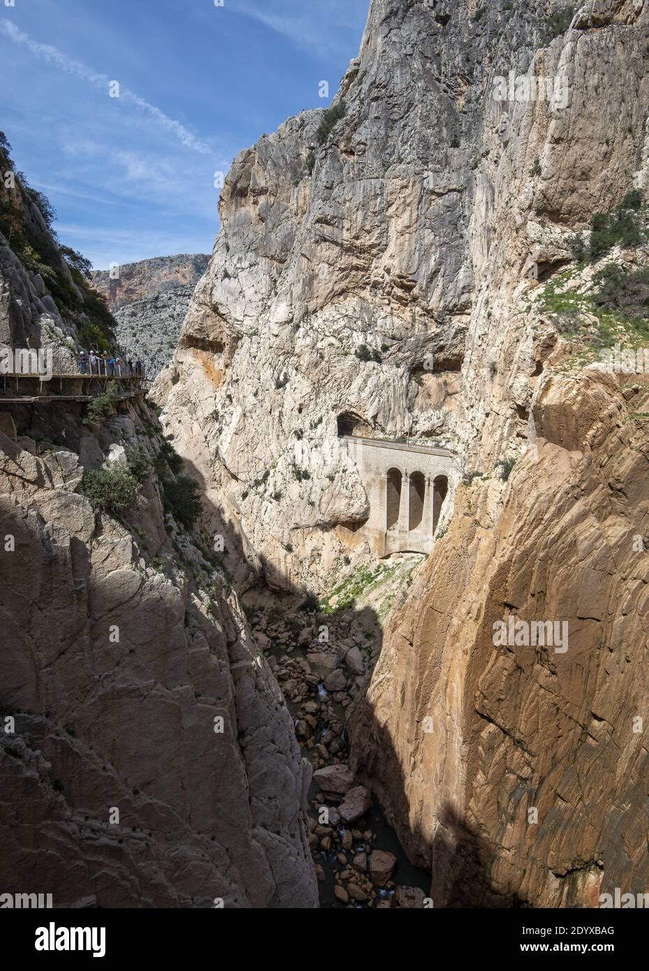 The El Caminito del Rey (The King's Little Path) walkway, pinned along ...