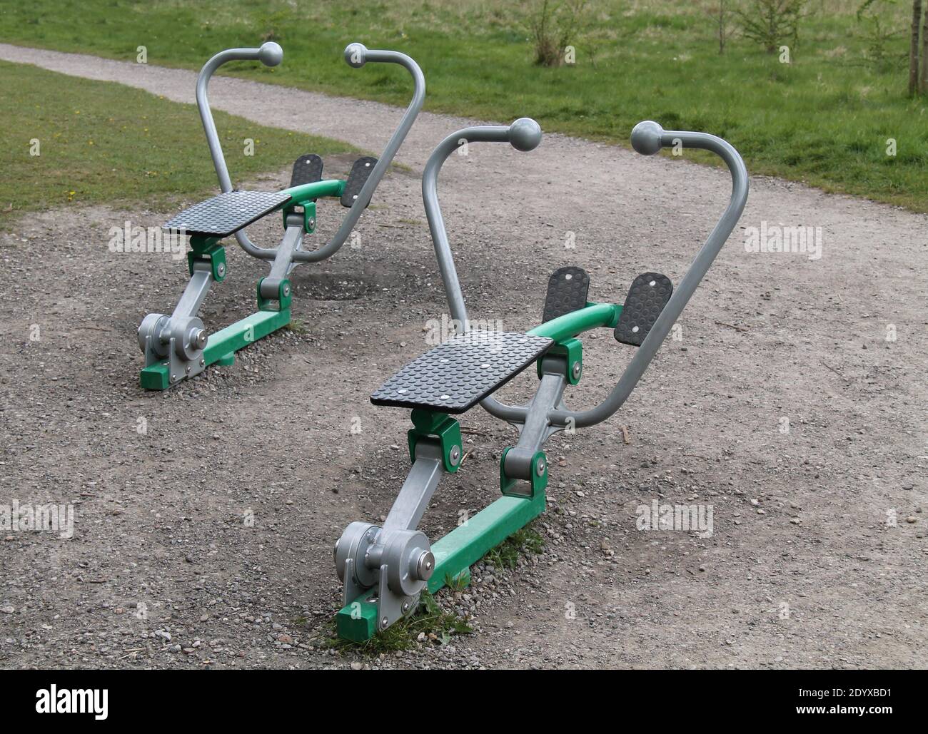 Outdoor Gym Fitness Handle Boat Bench Equipment Stock Photo - Alamy