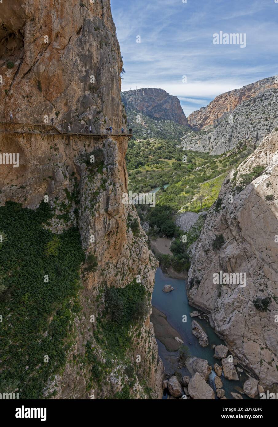 The El Caminito del Rey (The King's Little Path) walkway, pinned along ...