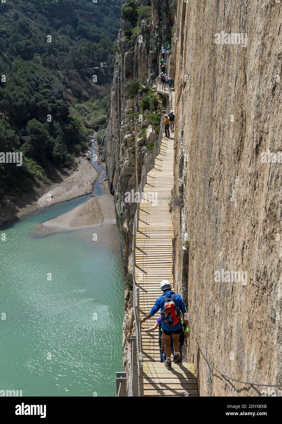 The El Caminito del Rey (The King's Little Path) walkway, pinned along ...