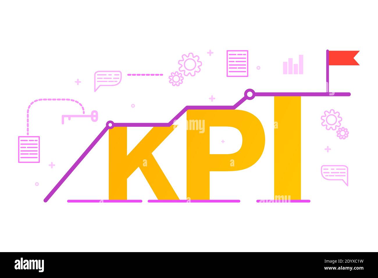 Key Performance Indicator business concept.Improving the work of the ...