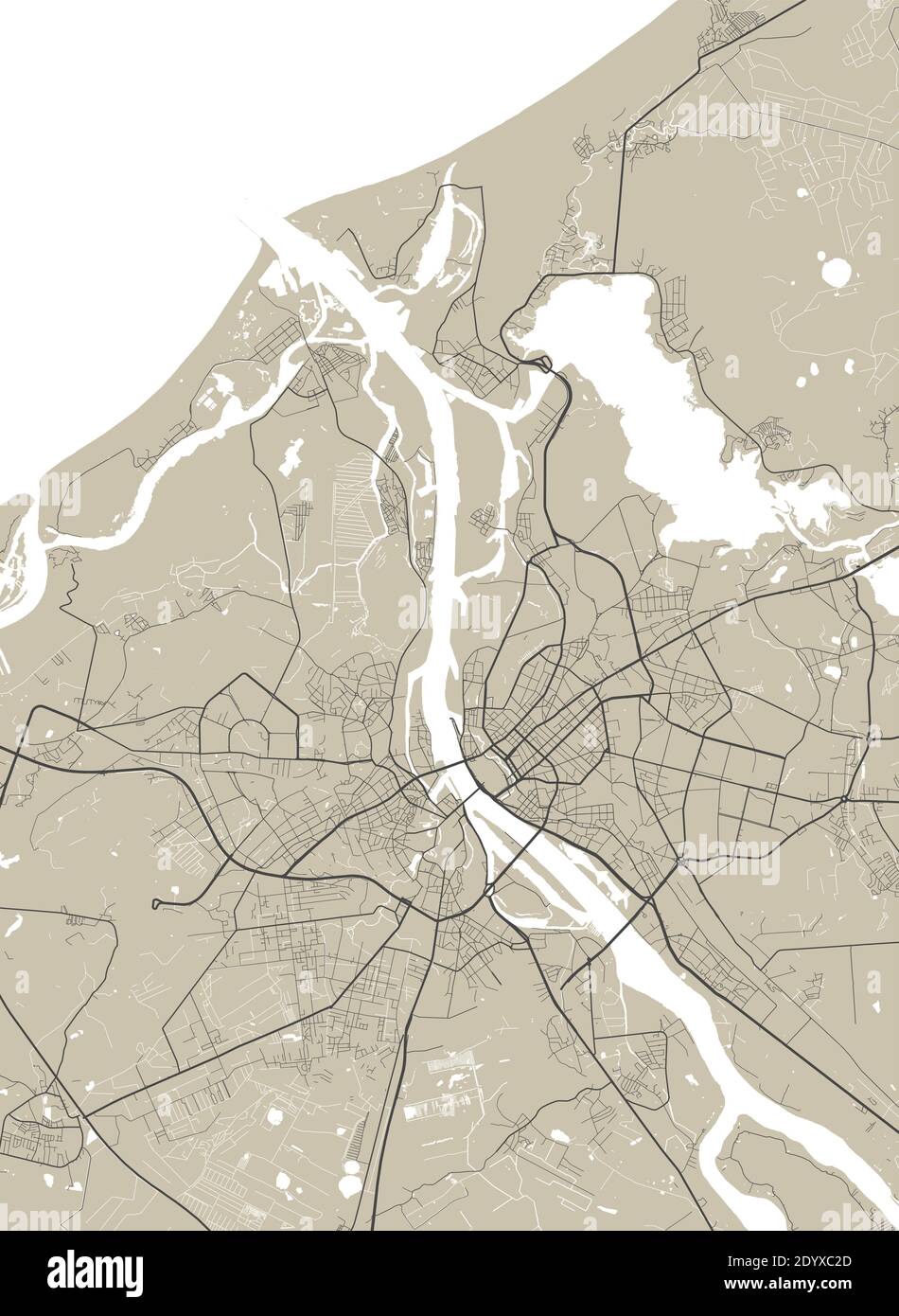 Riga city map poster. Map of Riga street map poster. Riga map vector ...