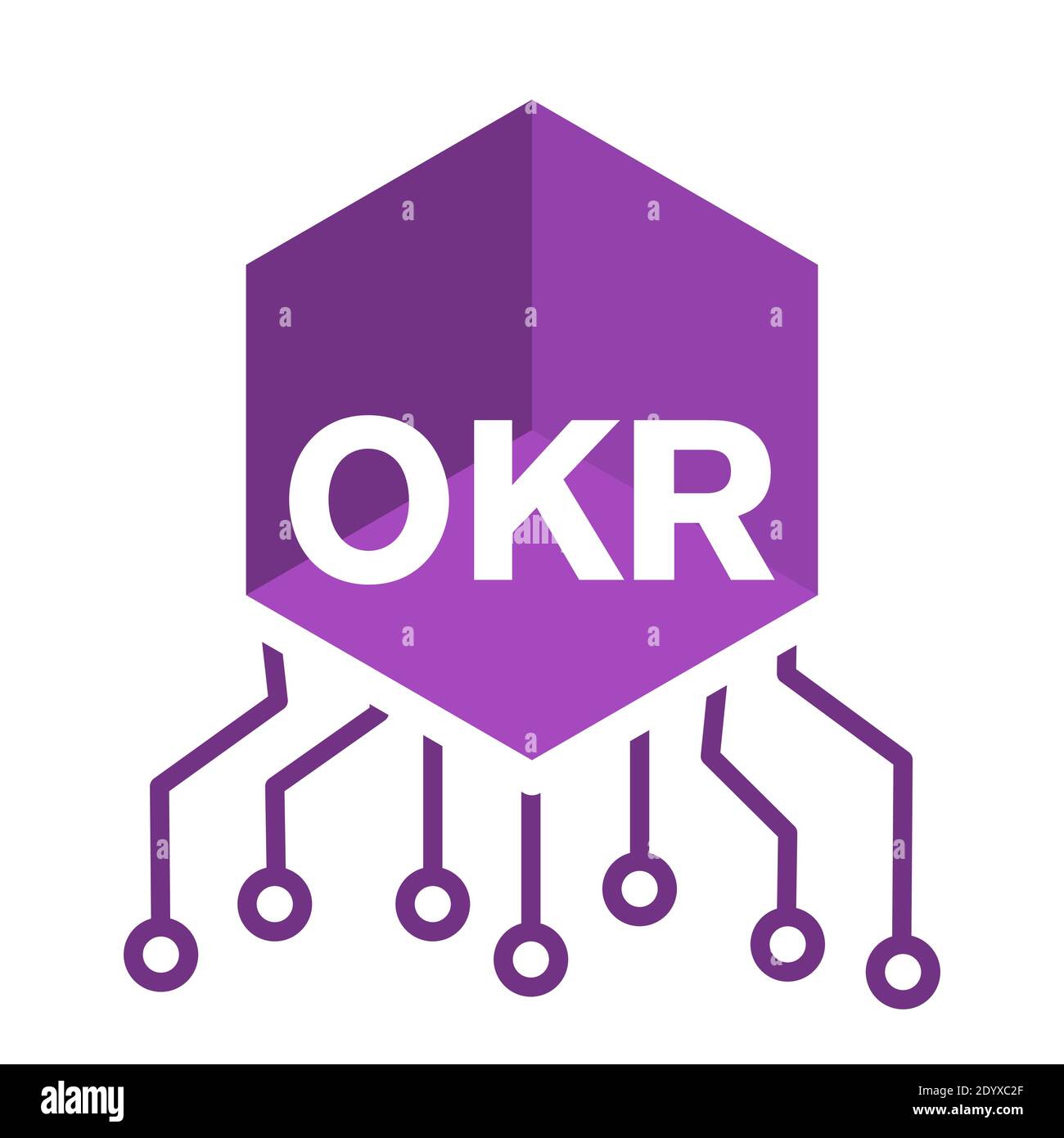 OKR Objectives and key results . Design of logo for the website Stock Vector Image & Art - Alamy