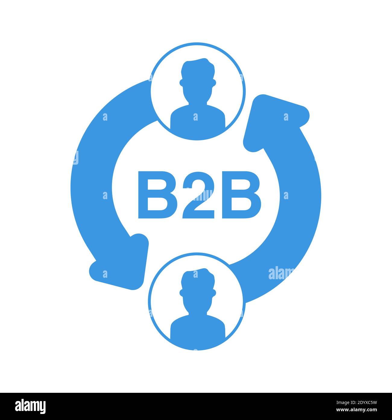b2b icon isolated on white background. Business-to-business Stock ...