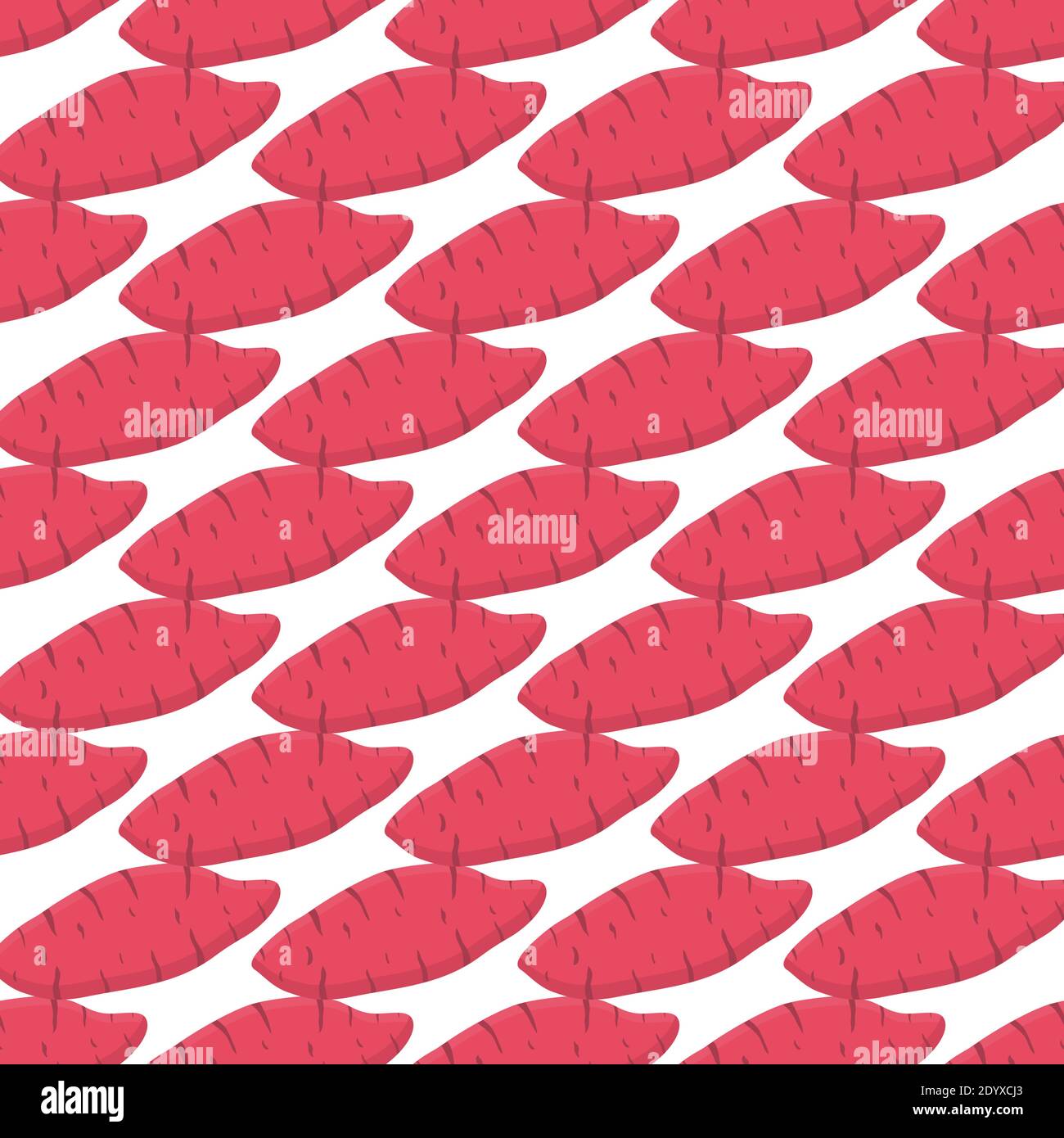 Illustration on theme of bright pattern sweet potato, vegetable yam for ...