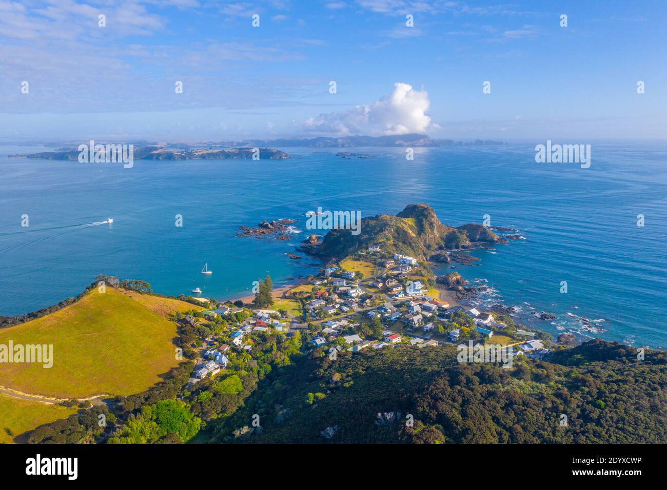 Aerial view of Tapeka point near Russell, New Zealand Stock Photo - Alamy