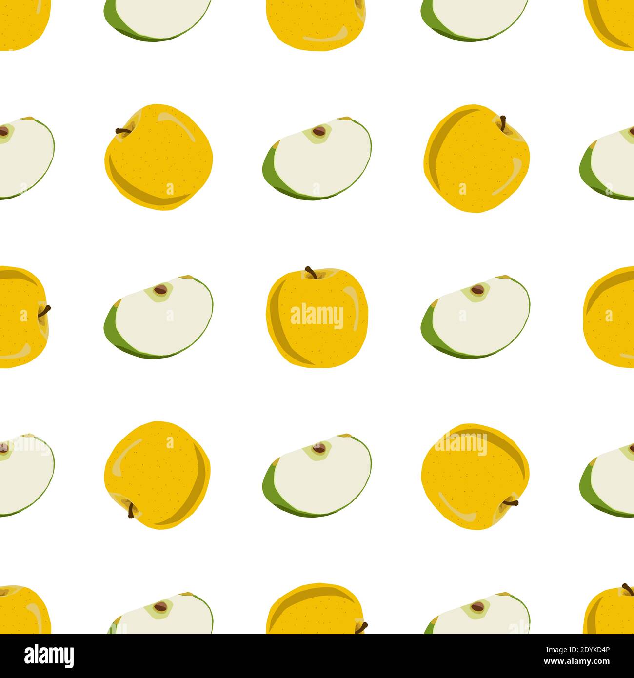 Illustration on theme big colored seamless apple, bright fruit pattern ...