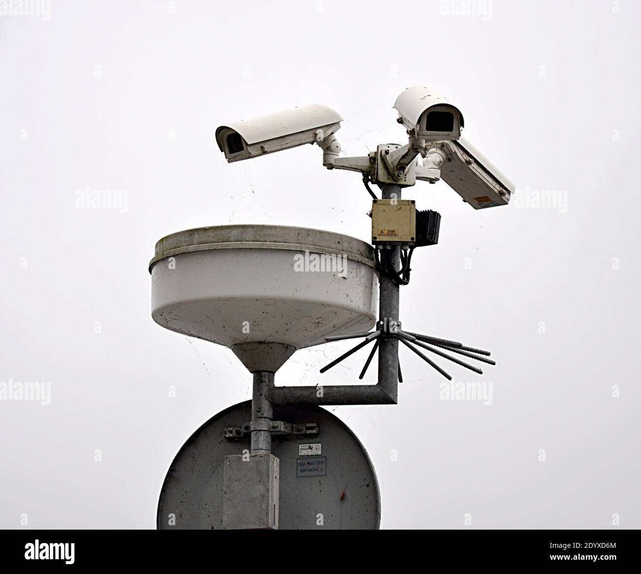 detail view, modern safety camera and pylon Stock Photo - Alamy