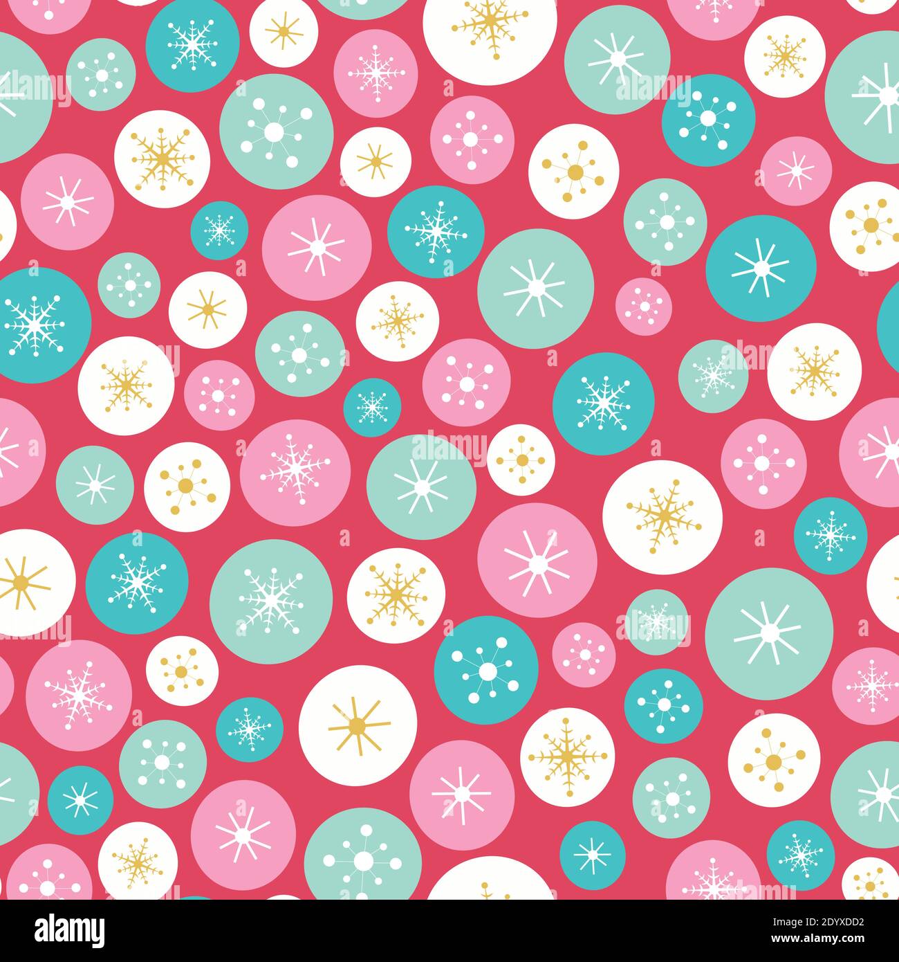 Christmas pattern of stars and snowflakes. Cute vector holiday seasonal ...