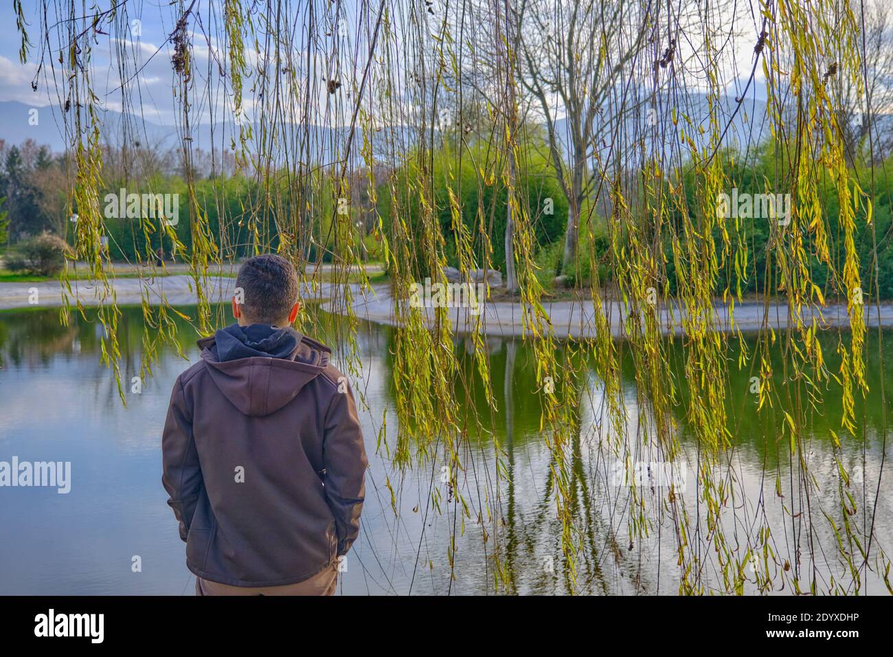 People side face looking at landscape hi-res stock photography and ...