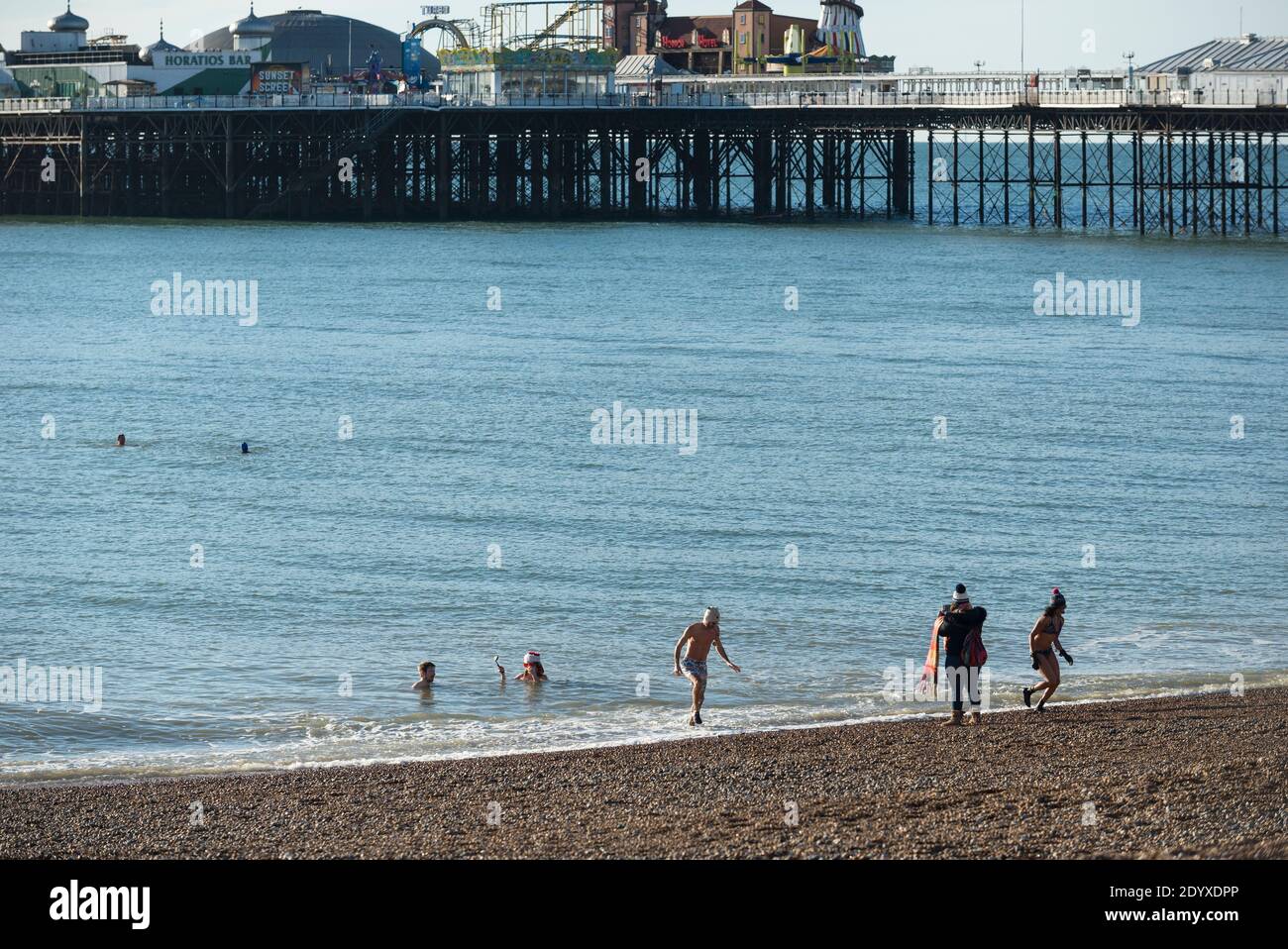 Brighton, East Sussex. 25th December 2020. UK Weather. Christmas day on ...
