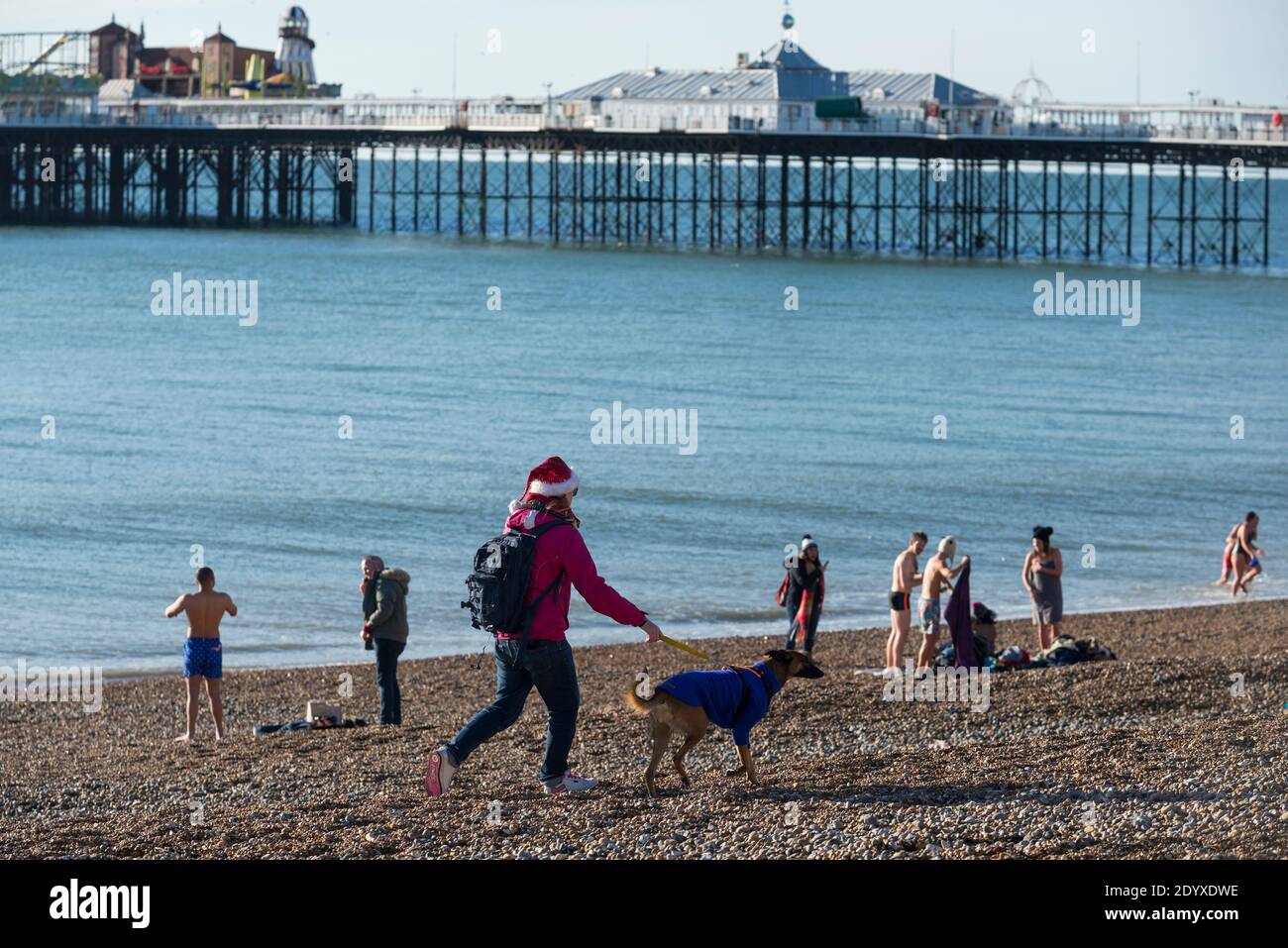 Brighton, East Sussex. 25th December 2020. UK Weather. Christmas day on ...