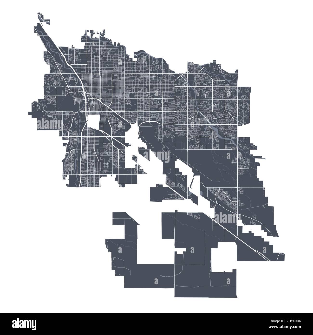 Tucson map. Detailed vector map of Tucson city Arizona administrative ...