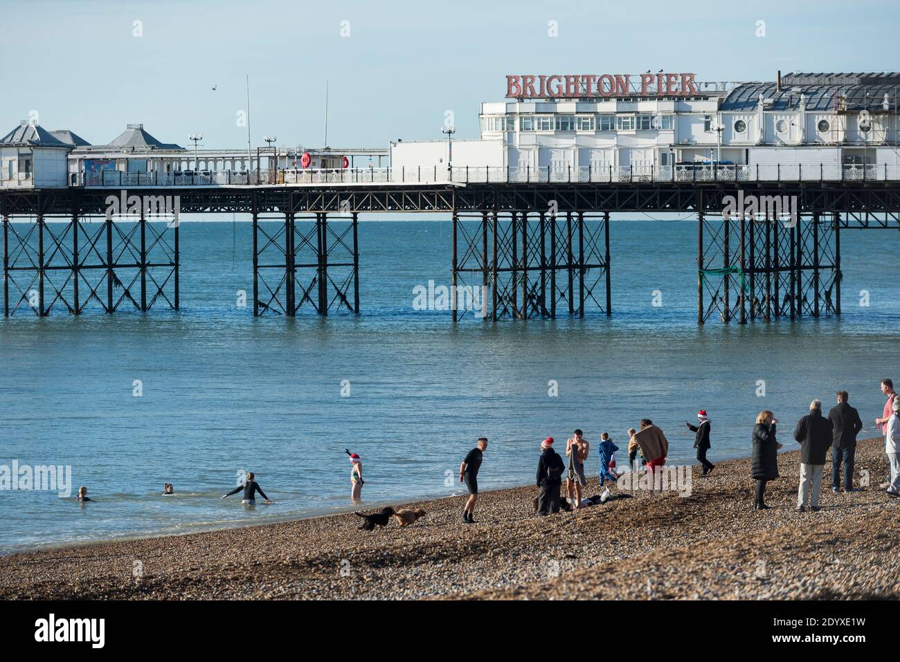 Brighton, East Sussex. 25th December 2020. UK Weather. Christmas day on ...