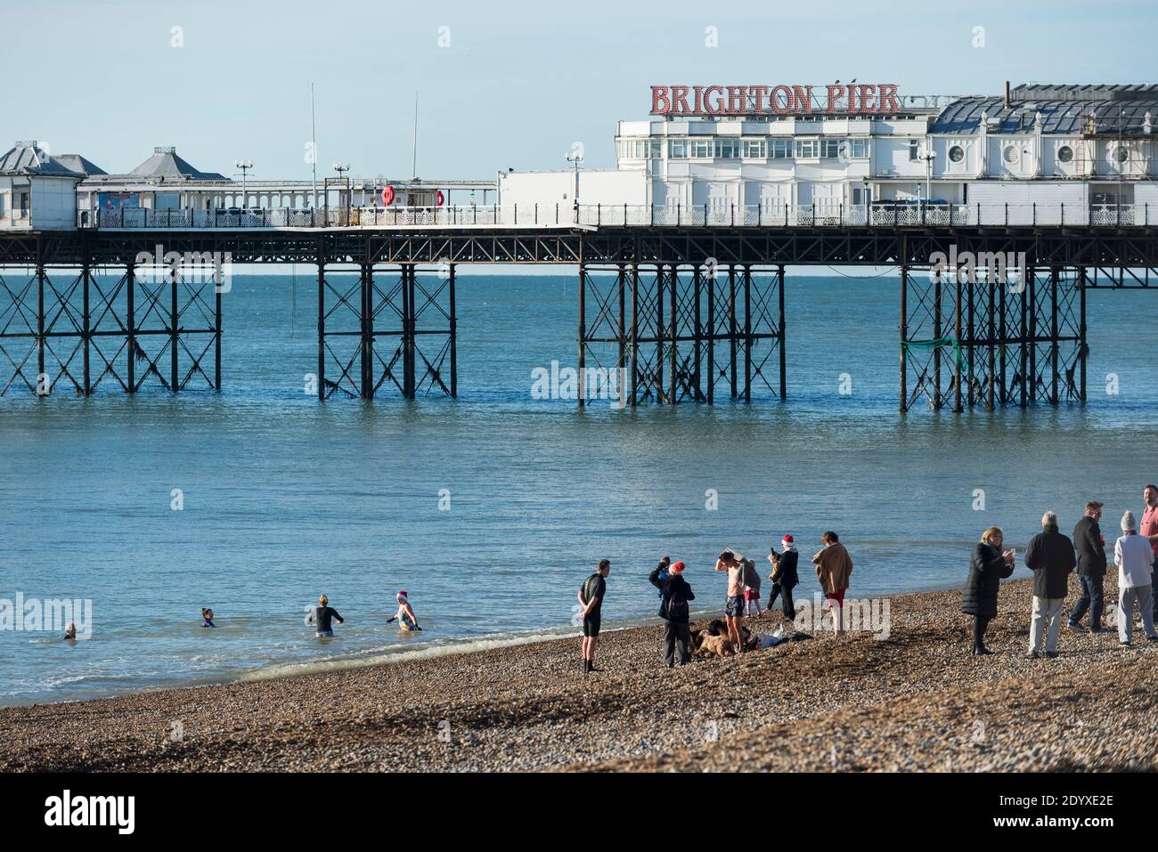 Brighton, East Sussex. 25th December 2020. UK Weather. Christmas day on ...