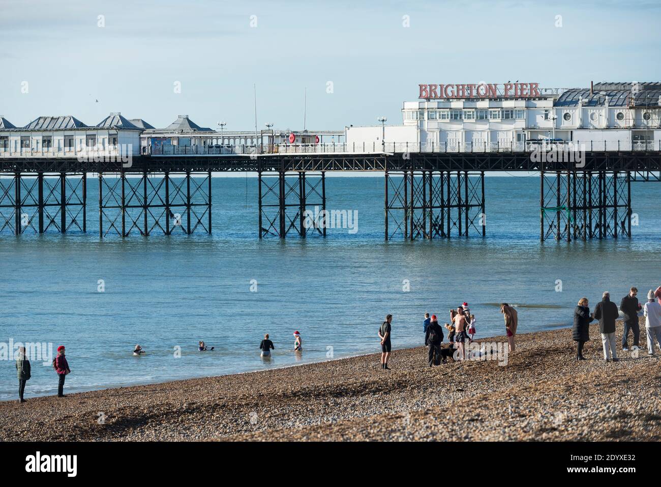 Brighton, East Sussex. 25th December 2020. UK Weather. Christmas day on ...