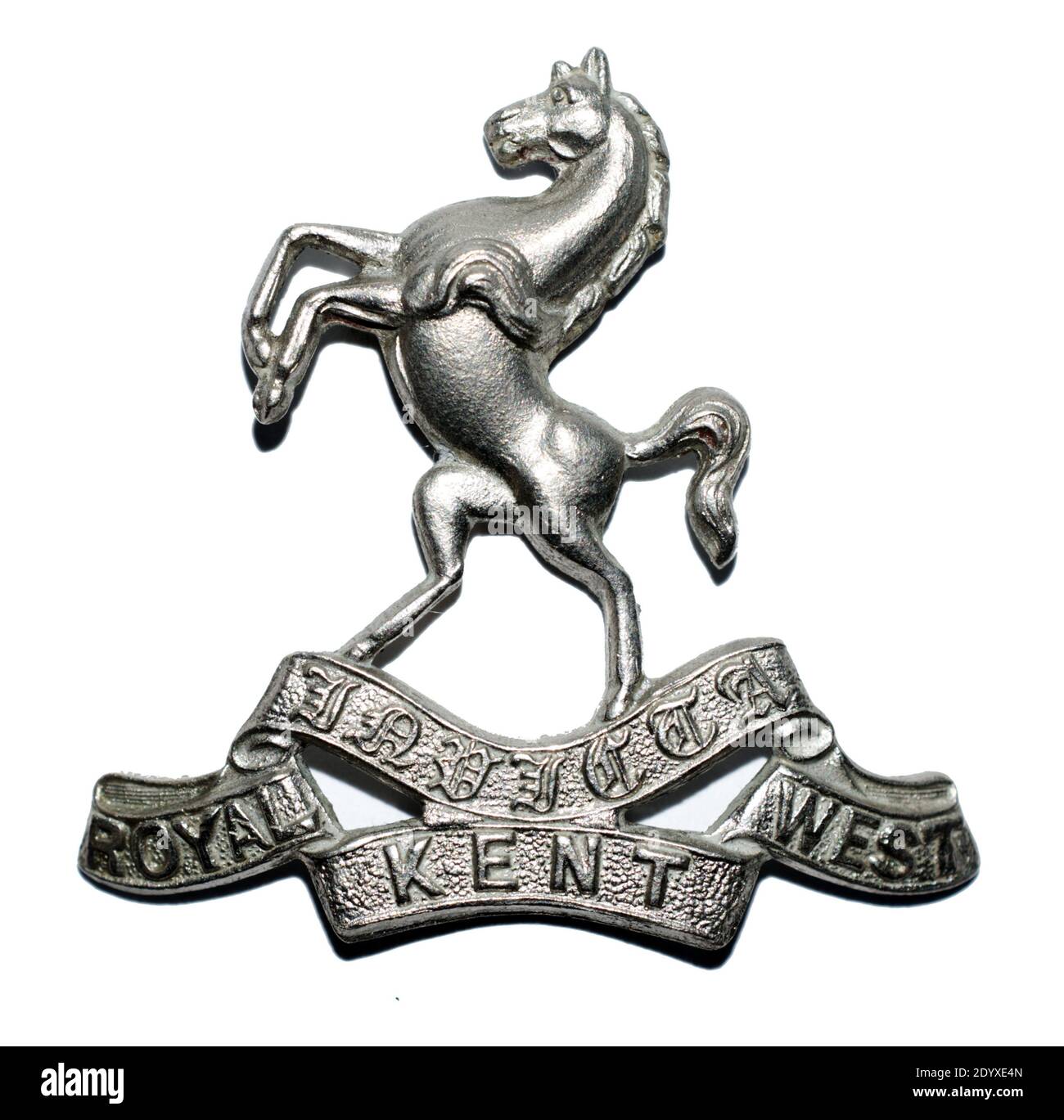 A cap badge of the Royal West Kent Regiment c. 1898-1958 Stock Photo ...