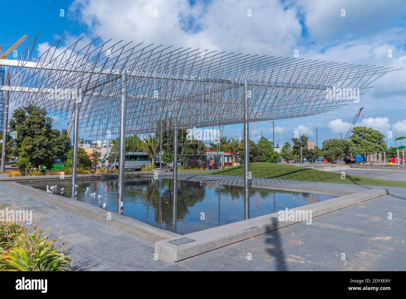 Wind tree installation at Wynyard quarter in Auckland, New Zealand ...