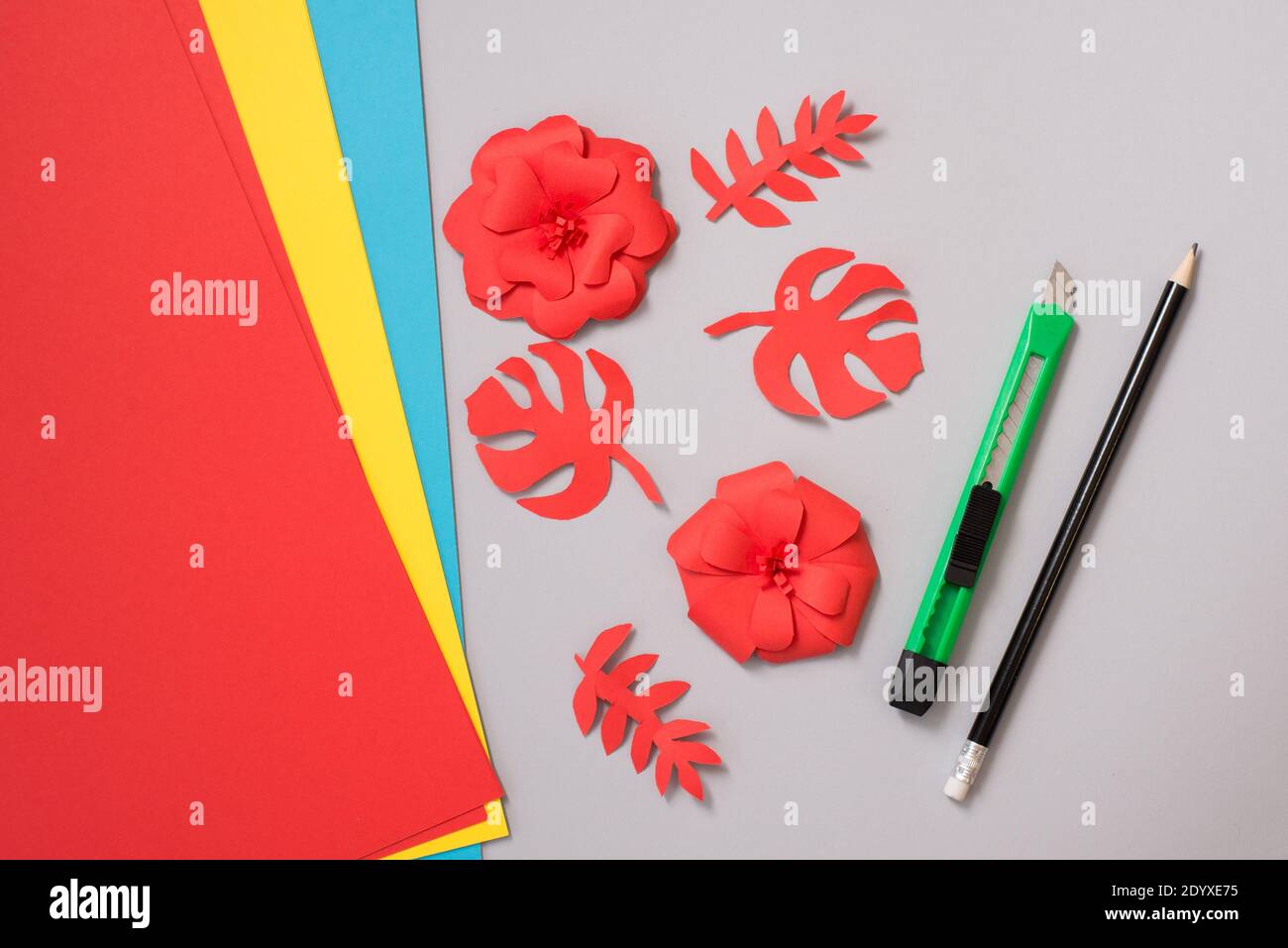 Master class to create a flower from paper.Children's creativity ...