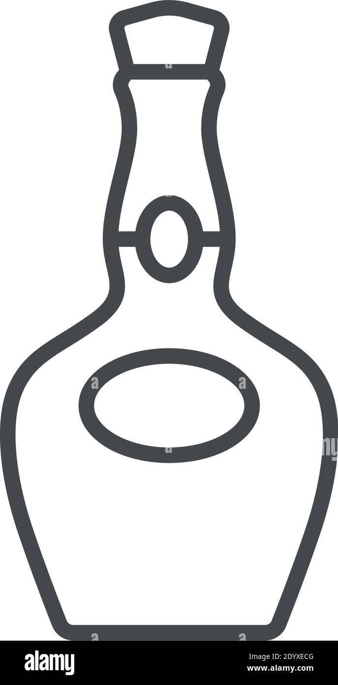 cognac bottle vector icon modern simple vector illustration Stock ...