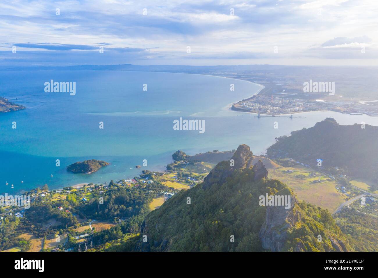 Sunset view of Marsden point oil refinery in New Zealand Stock Photo ...