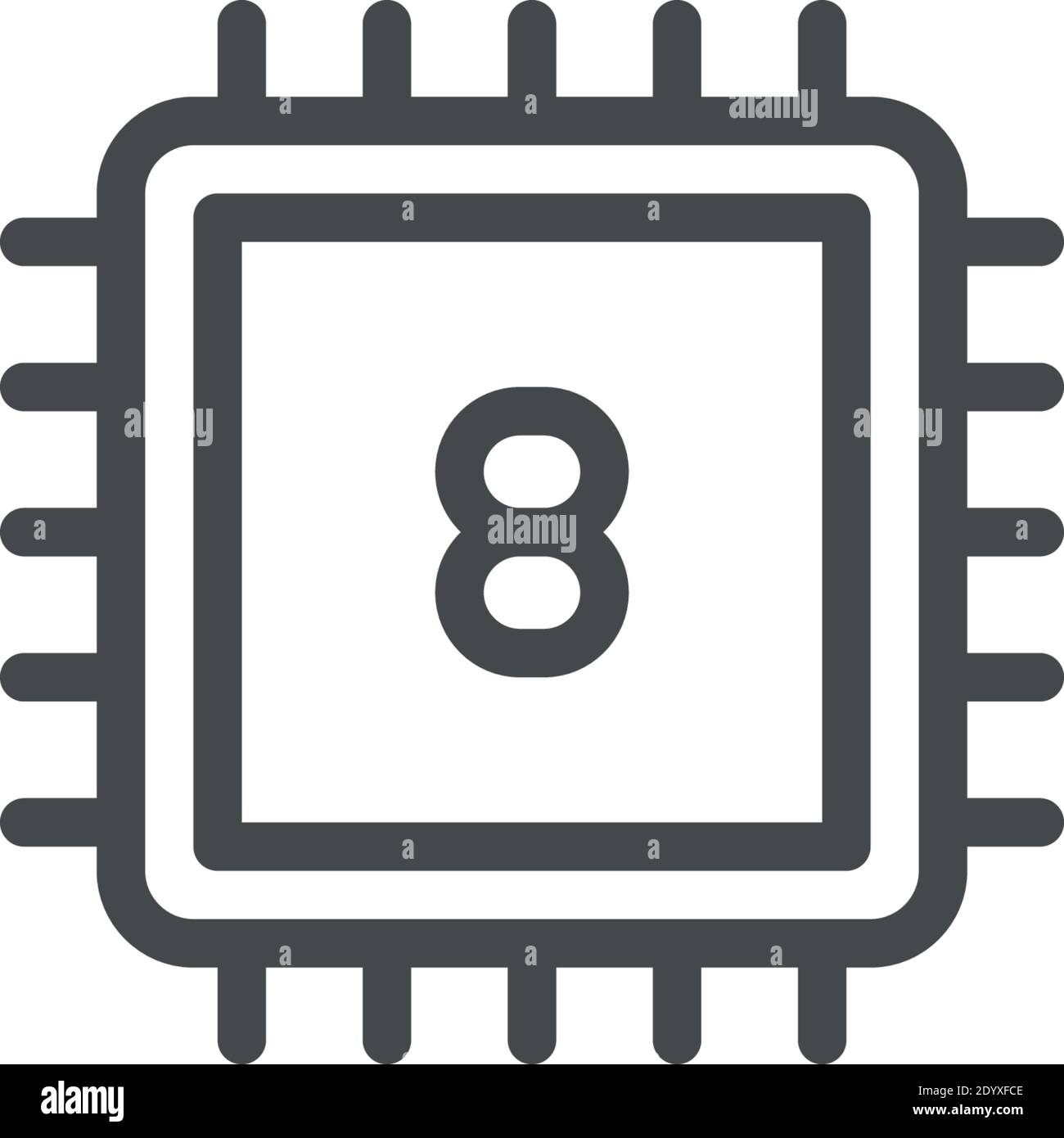 cpu vector icon modern simple vector illustration Stock Vector Image ...