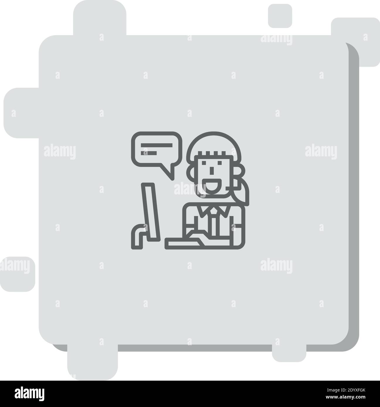 call center vector icon modern simple vector illustration Stock Vector ...