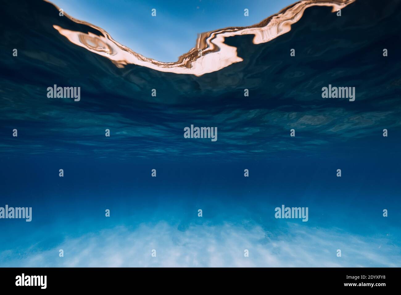 Tropical sea water in the deep with white sand underwater Stock Photo ...