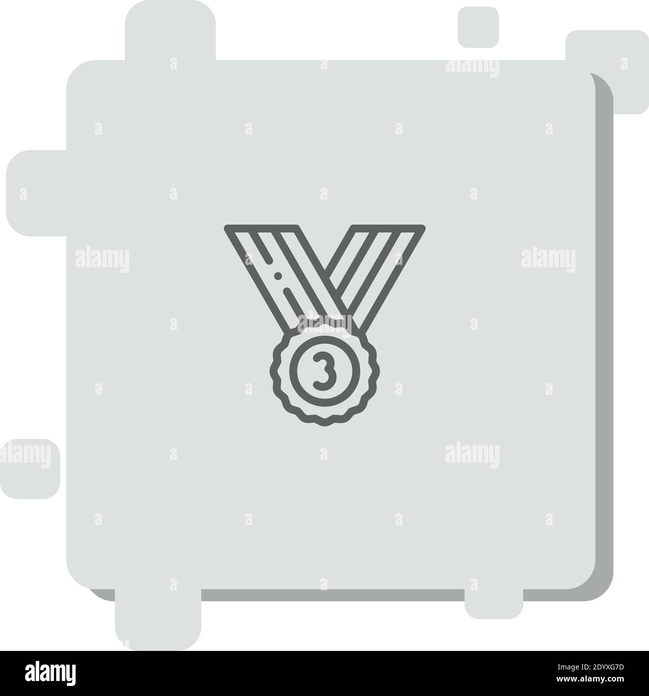 third prize vector icon modern simple vector illustration Stock Vector ...