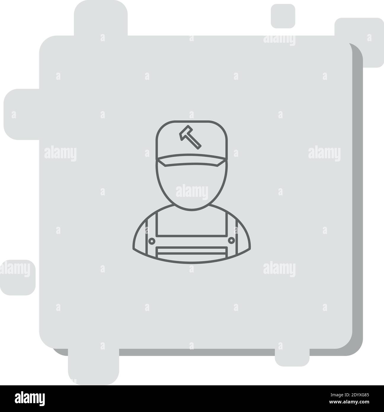 repair guy outline vector icon modern simple vector illustration Stock ...