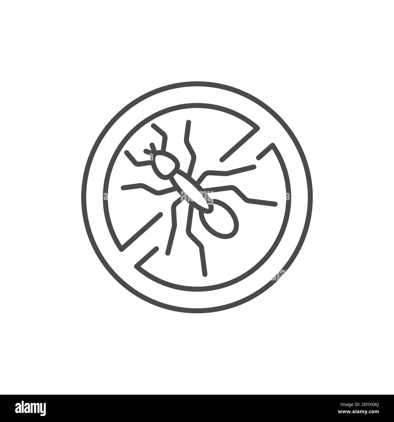 No pests color line icon. Pictogram for web page, mobile app, promo ...