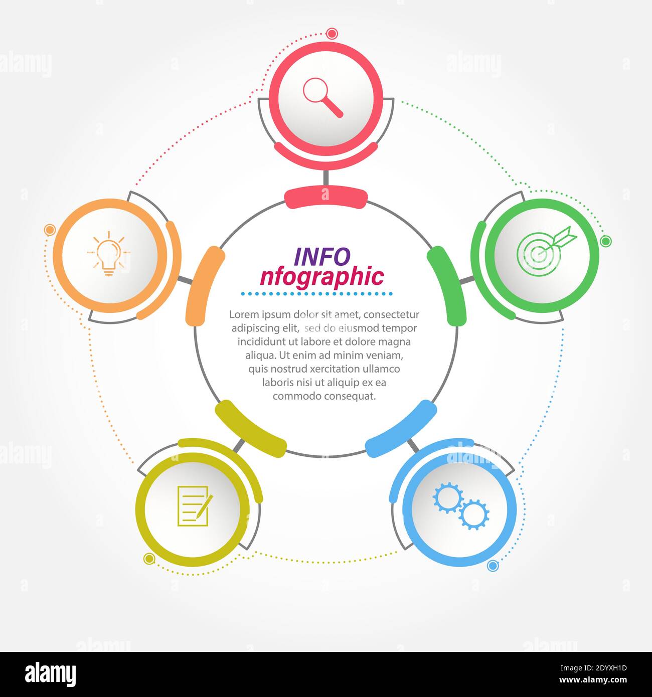 Infographics. Vector template with pictograms for business and finance ...