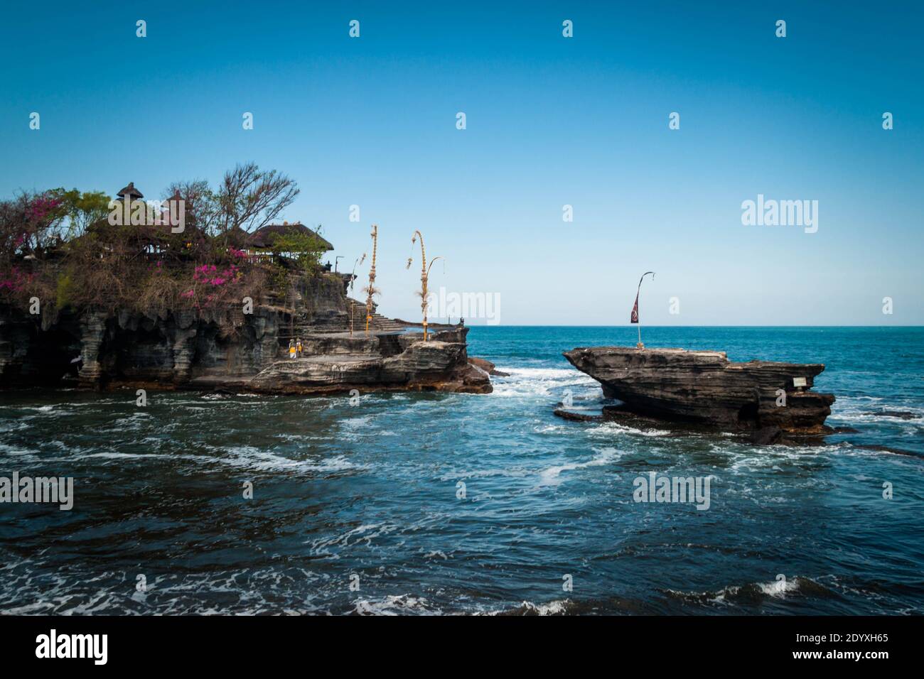 Close up image of Tanah Lot Temple, one of the most famous sea temples ...