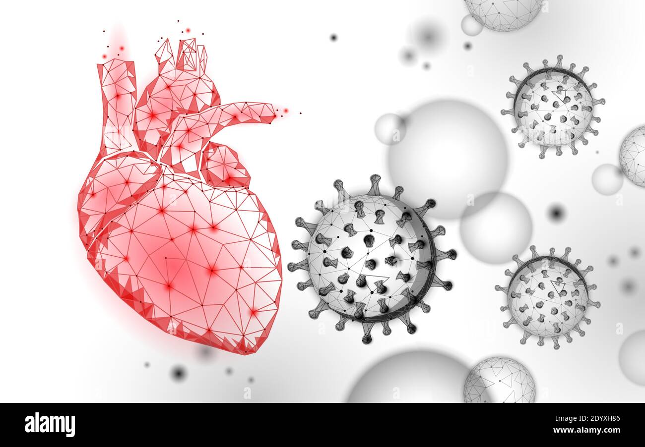 Heart disease associated with coronavirus stats. Infection pneumonia ...