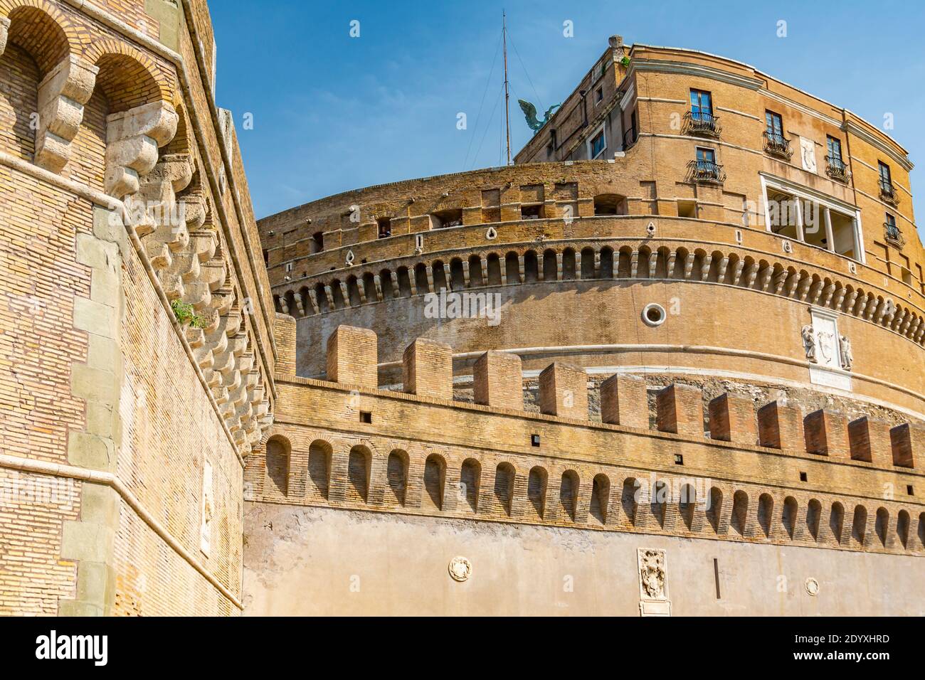 View of the Mausoleum of Hadrian (Saint Angelo's Castle), Parco Adriano ...