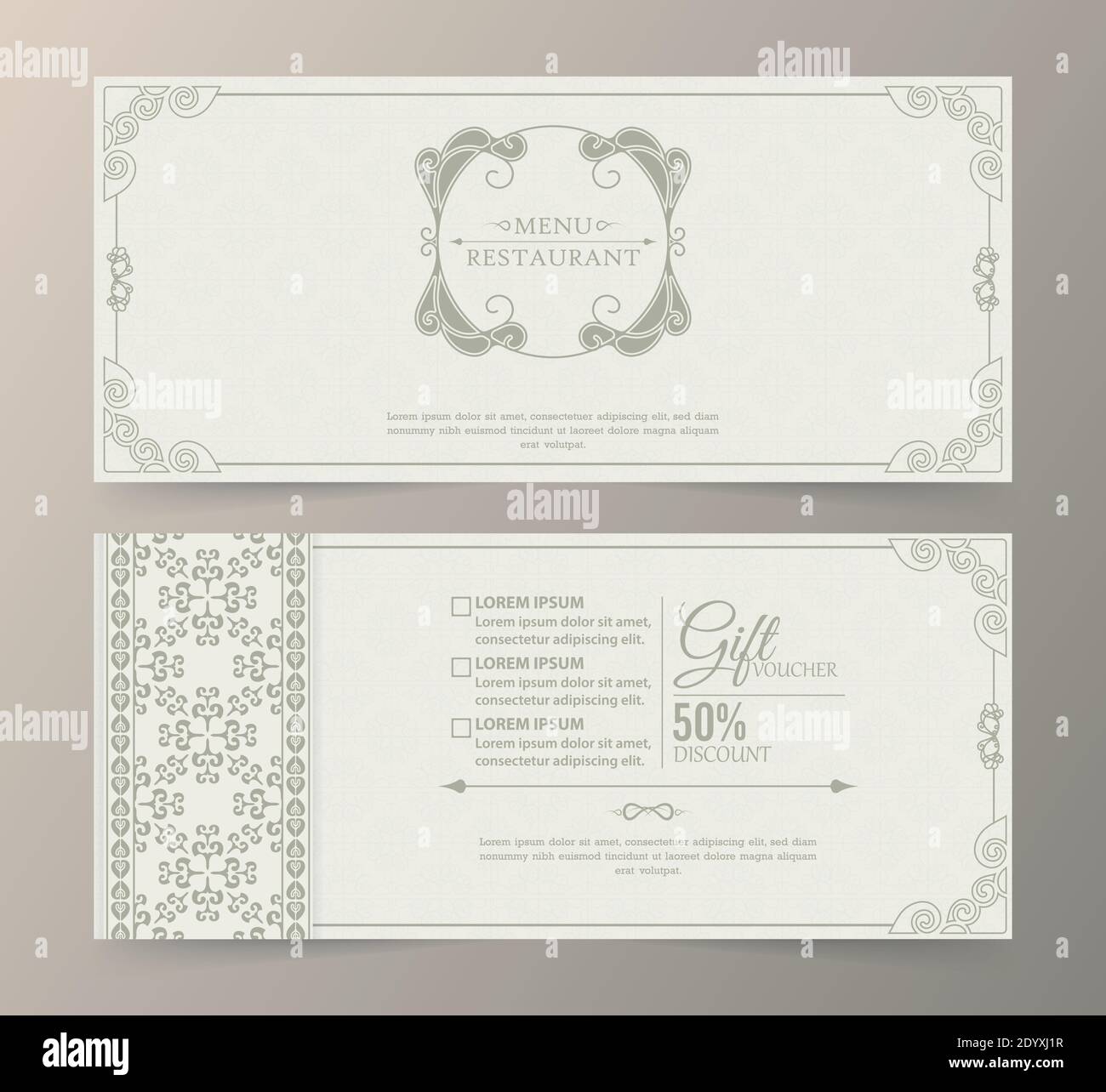 Frame Menu Gift Certificates