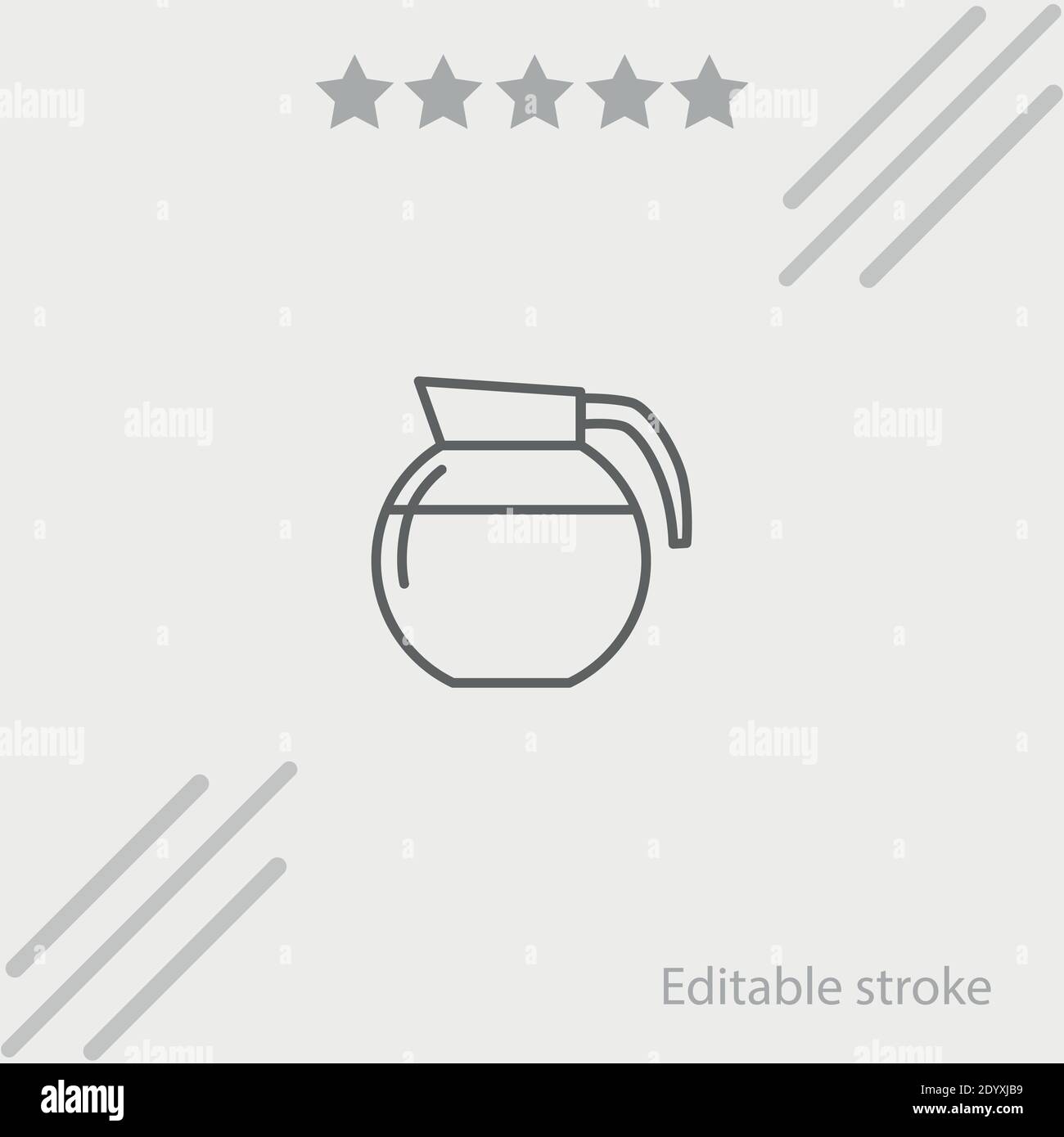 coffee machine jar vector icon modern simple vector illustration Stock ...