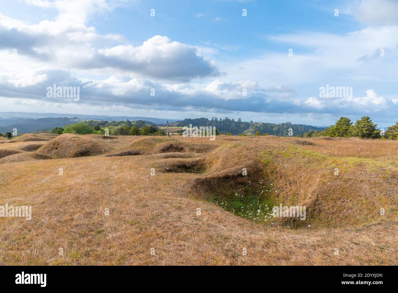Ruapekapeka pa - ruins of a maori fortress in New Zealand Stock Photo ...