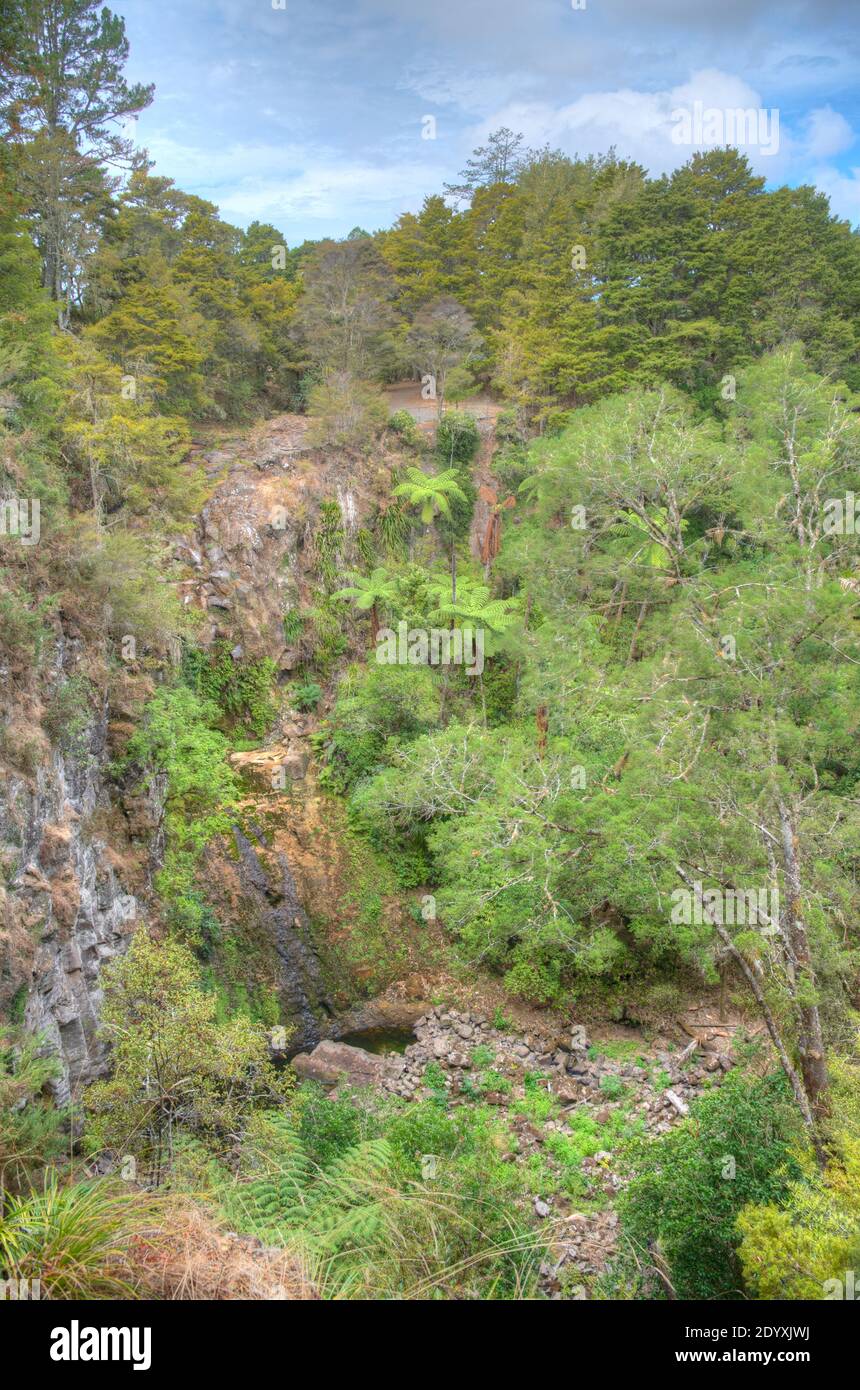 dry Paranui falls at New Zealand Stock Photo - Alamy