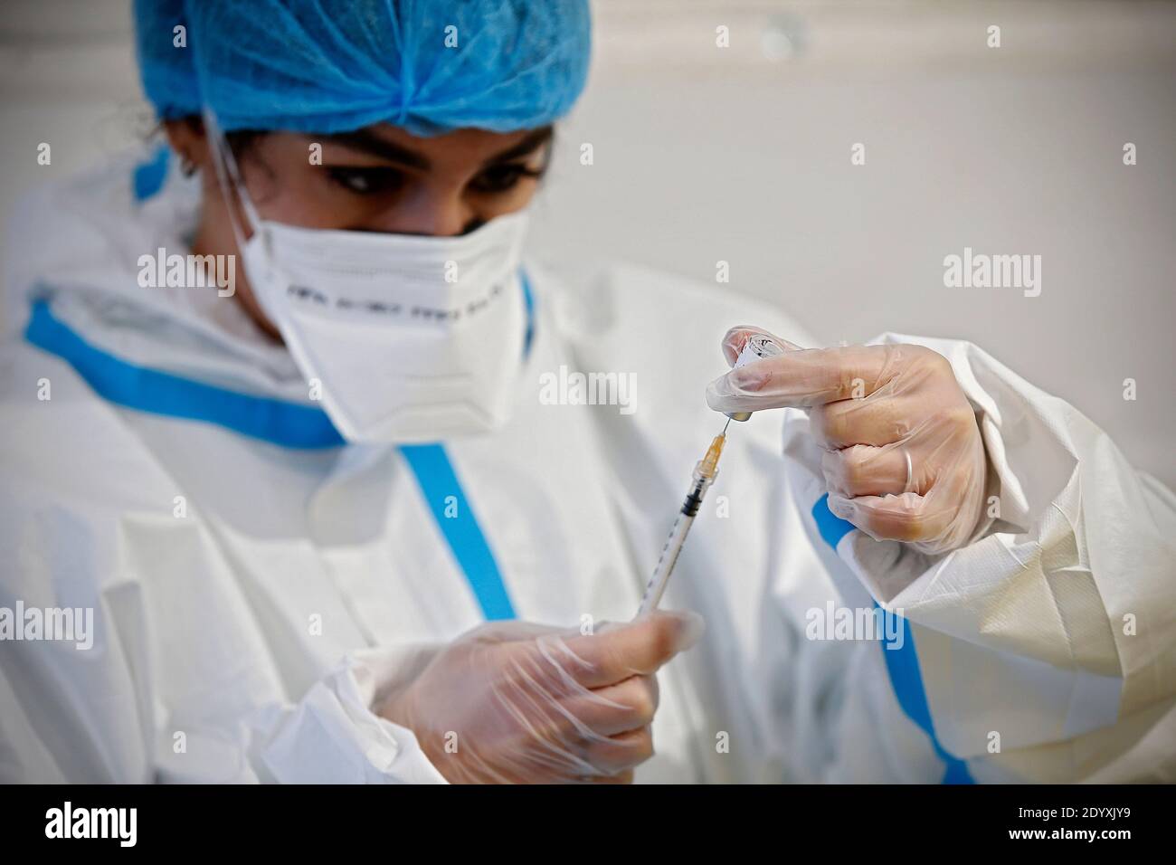 Rome, 28 December 2020. First administrations of the Pfizer / BioNtech ...