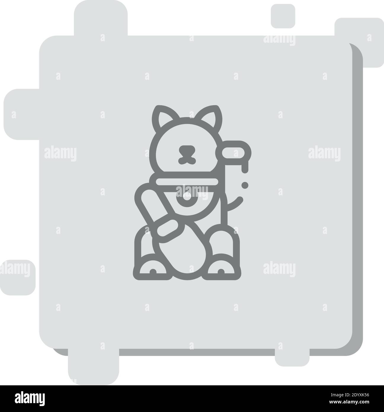 lucky cat vector icon modern simple vector illustration Stock Vector ...