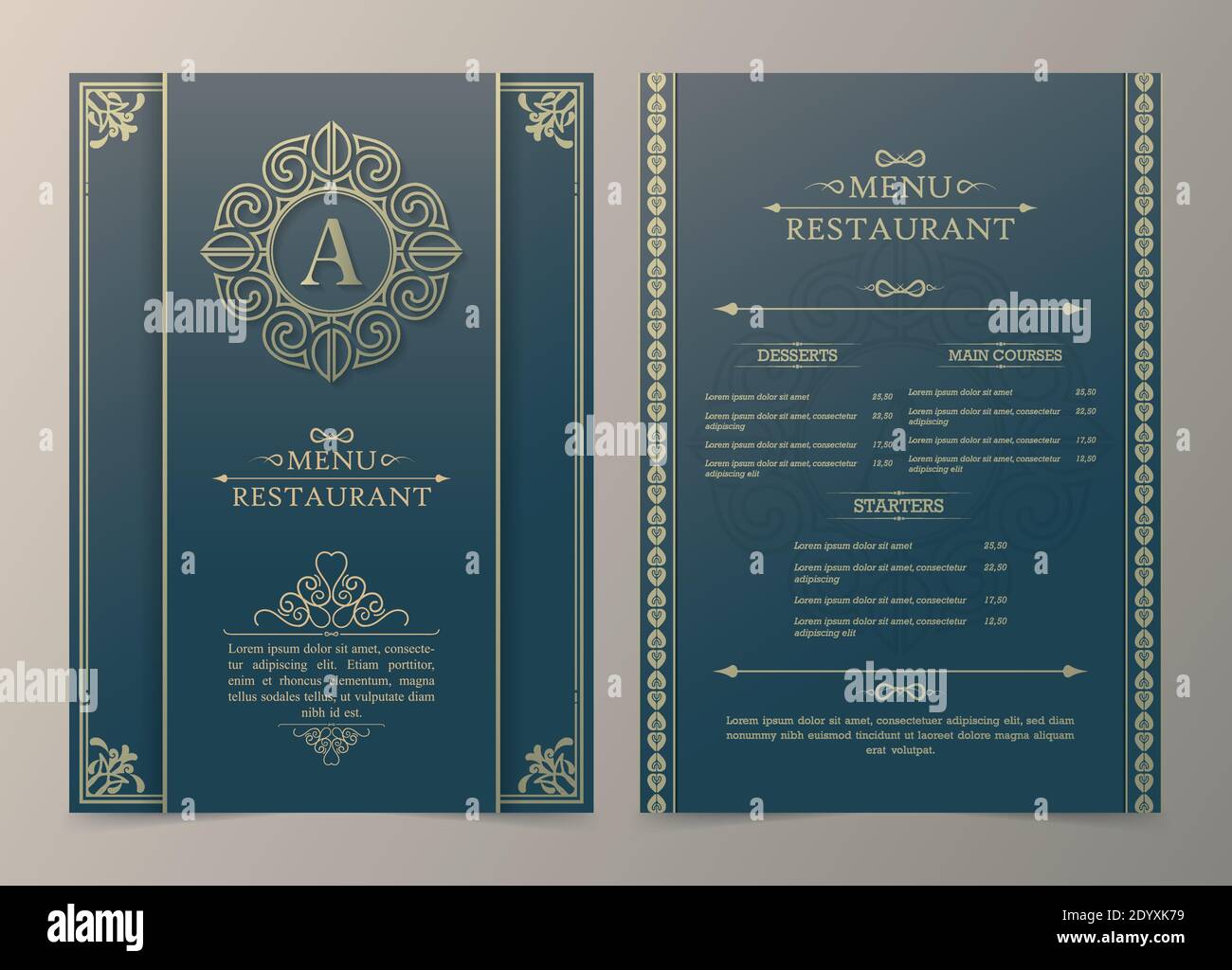 Menu layout Stock Vector Images - Alamy