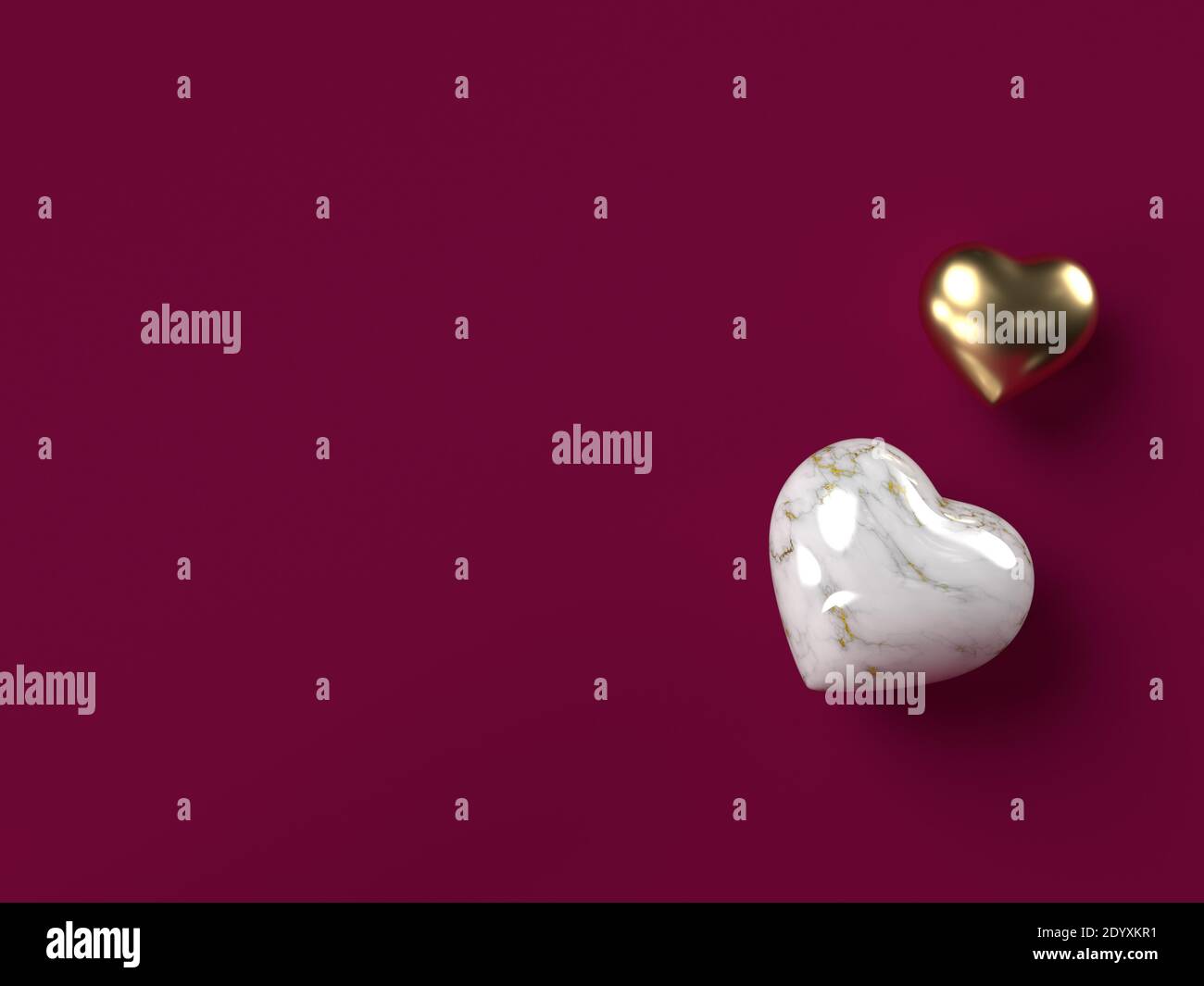 3d render illustration with hearts Stock Photo - Alamy