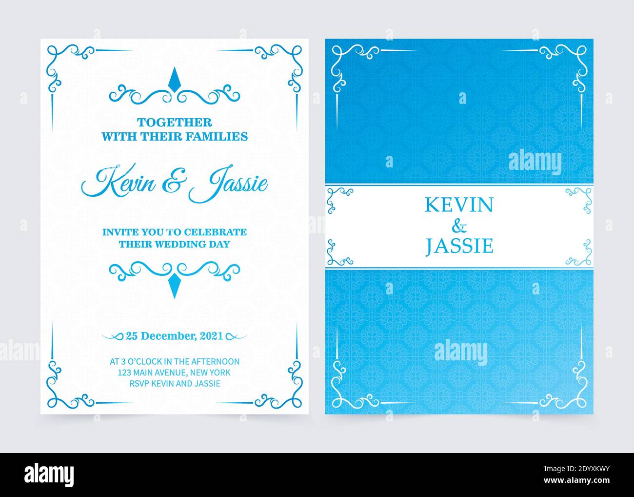 gradient retro wedding invitation template Stock Vector Image & Art - Alamy