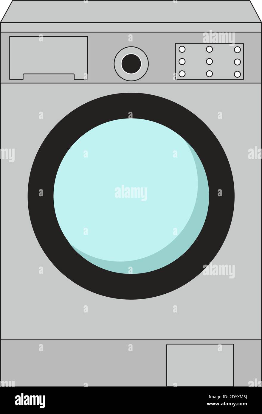 Front loading automatic washing machine. Washing machine vector Stock ...