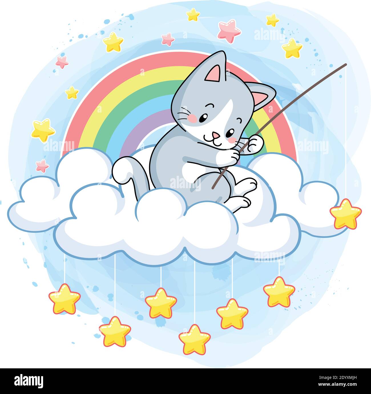 Baby girl in star Stock Vector Images - Alamy