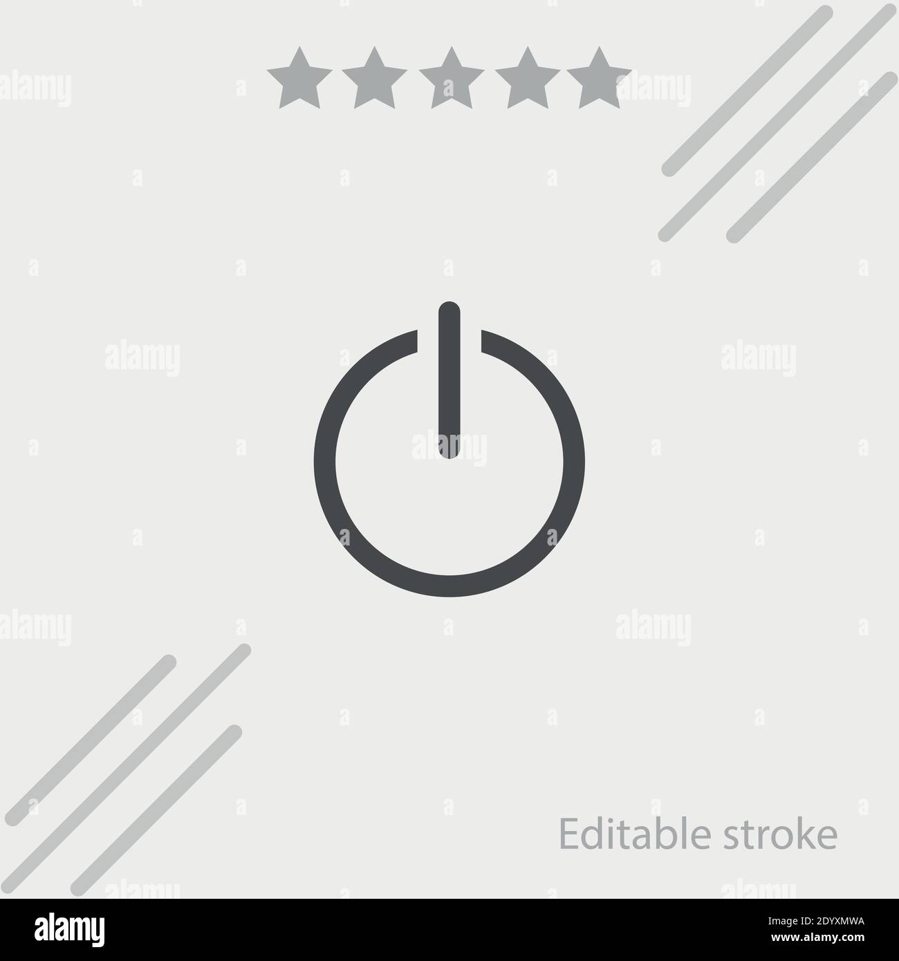 power button sign vector icon modern simple vector illustration Stock ...