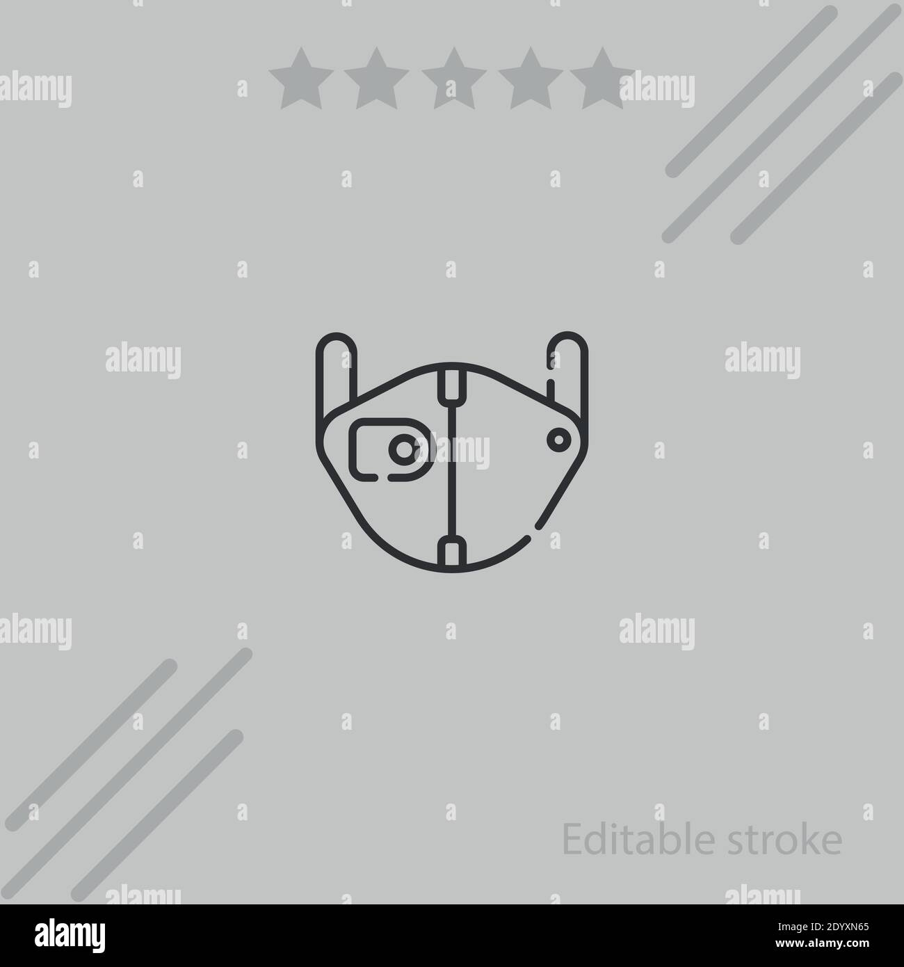 medical mask vector icon modern simple vector illustration Stock Vector ...