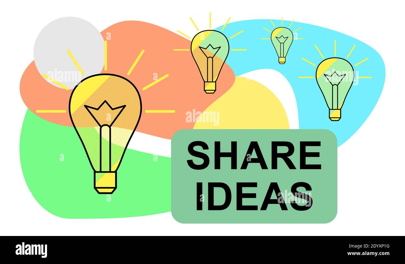 Illustration of a share ideas concept Stock Photo - Alamy