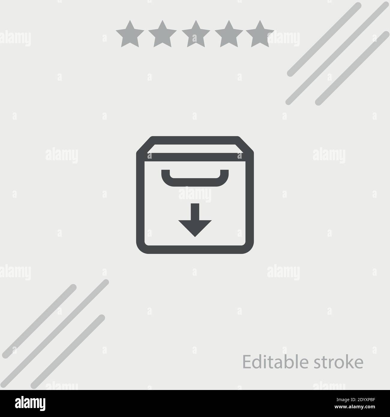 inbox vector icon modern simple vector illustration Stock Vector Image ...